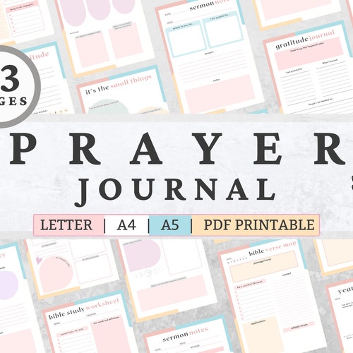 Digital Faith Journal Prayer Journal Bible Study Planner - Etsy