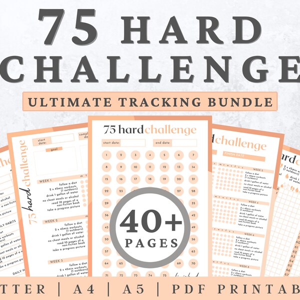 75 Hard Printable - Etsy