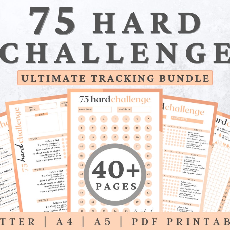 75 Hard Printable - Etsy