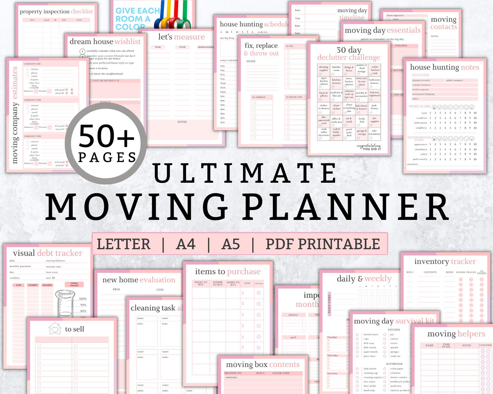 Moving Checklist Moving Planner Moving Binder Moving Gift - Etsy