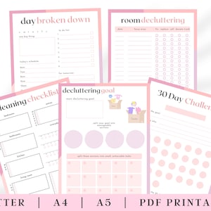 Declutter Planner, Declutter Checklist, Cleaning Schedule, Cleaning ...