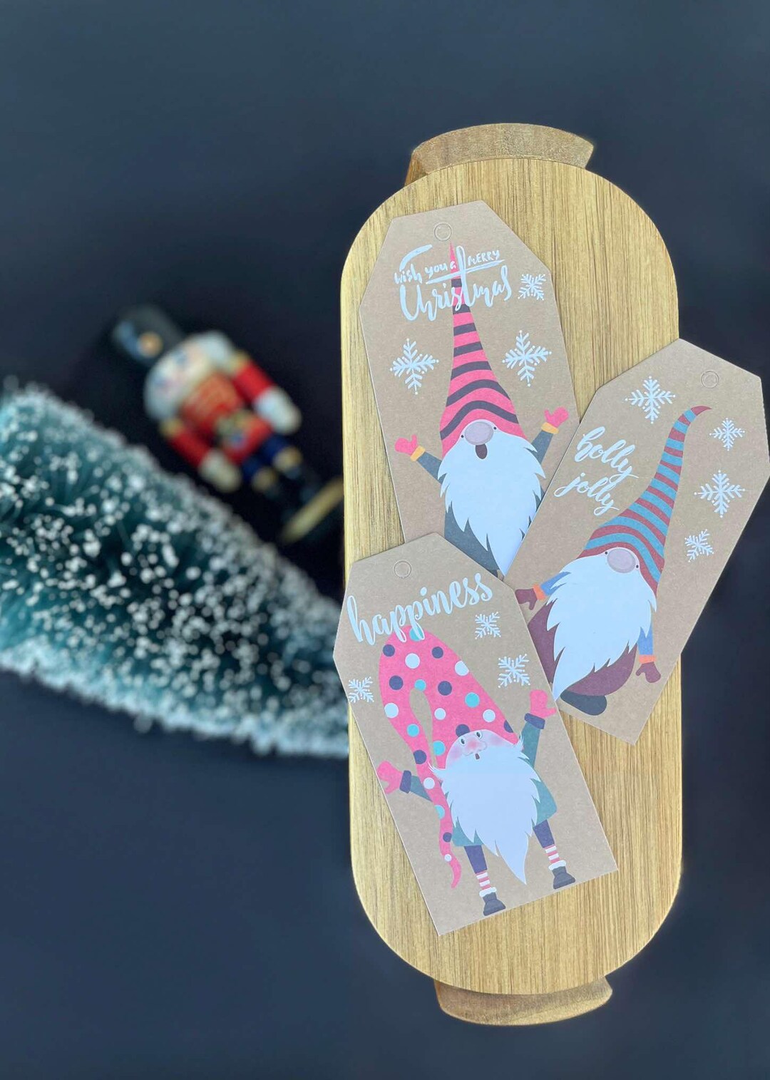 Gnome Gift Tag Set Elf Props, Miniature, Elf Size, Doll Props, Doll ...