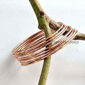 Pure Copper Bangle, Set 7 Solid Copper Bangle, Set of 7 Day, Handmade ...