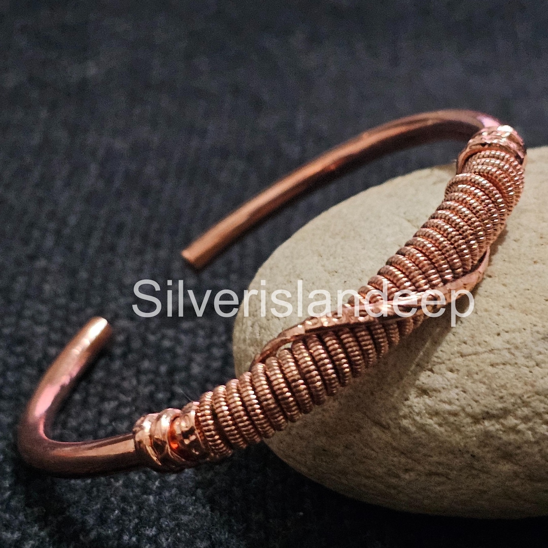 Tensor Copper Bracelet, Gift for Women Men, Anxiety Arthritis Healing Jewelry, Adjustable ...