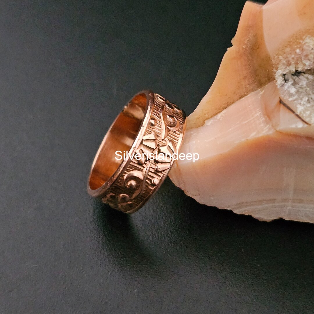 Copper Ring , Solid Pure Copper Band Ring, Pure Copper Ring , Handmade ...