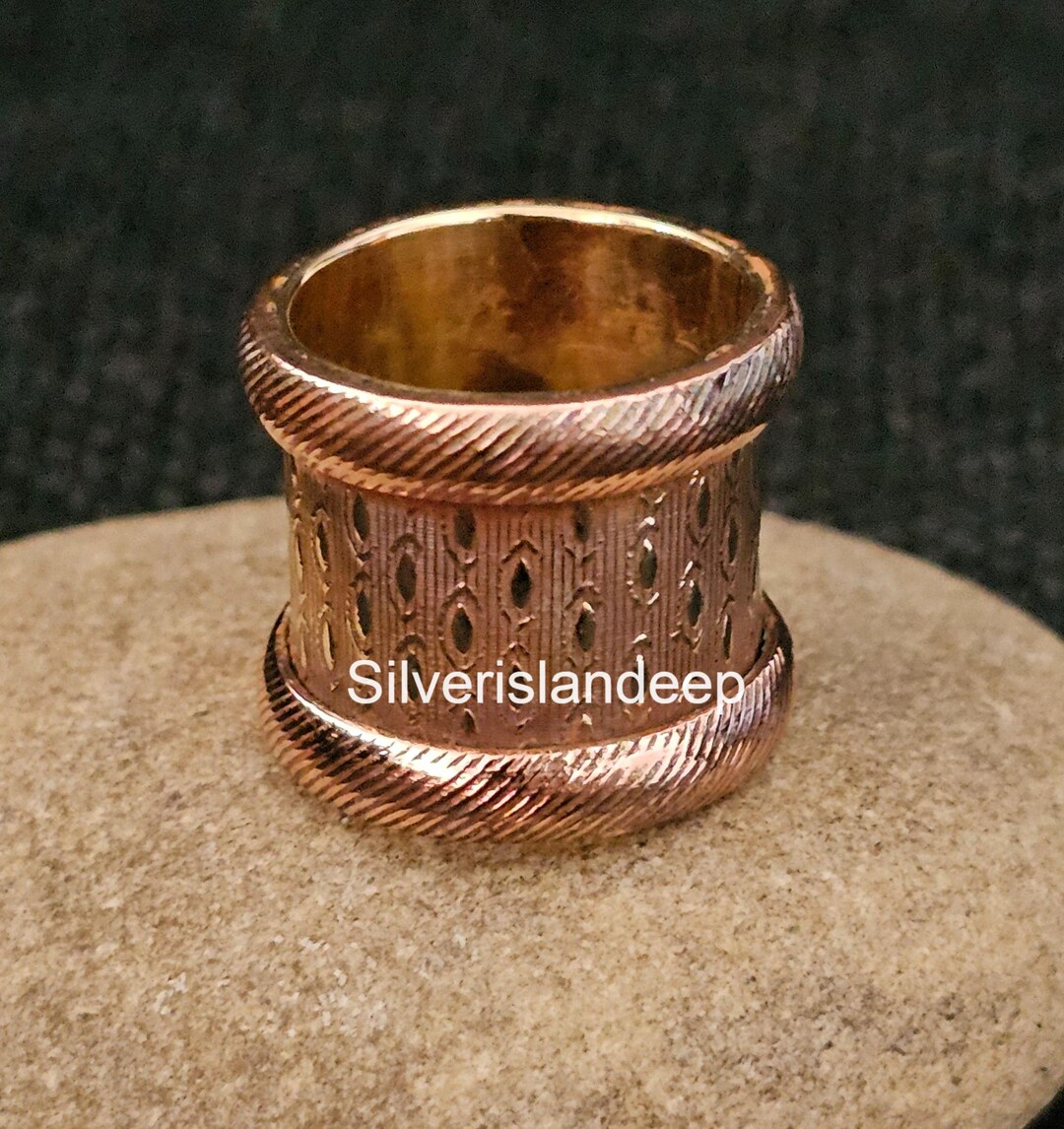 Pure Copper Ring, Solid Copper Ring, Meditation Ring, Wide Band Copper ...