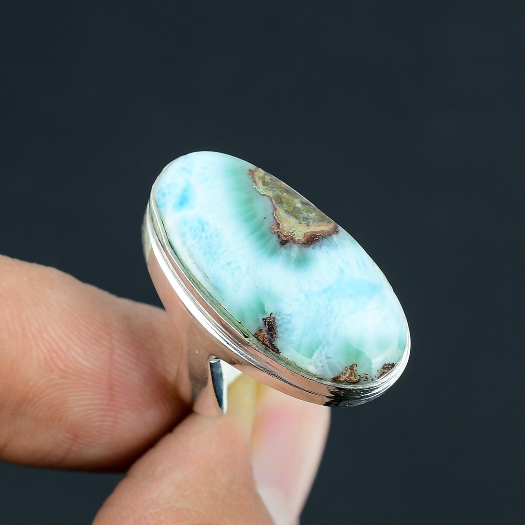 Larimar Ring, Larimar Jewelry, Pretty Ring, Women Ring, Gift Ring ...
