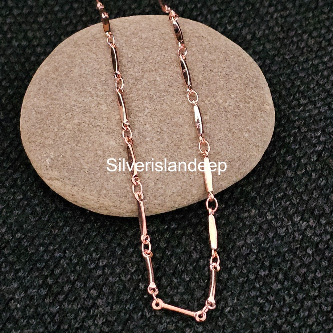 100 & Pure Pure Copper Chain Necklace, Pure Copper Wheat Chain, Solid ...