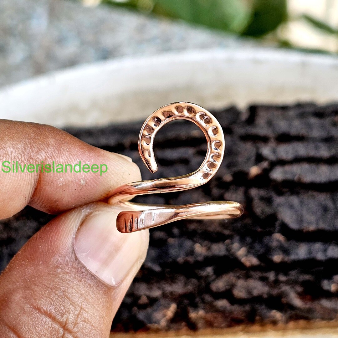 Copper Bypass Ring Pure Copper Wrap Ring, Arthritis Thumb Ring, Toe ...