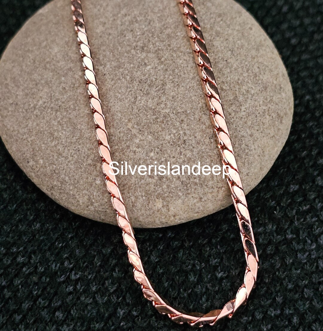 100 % Pure Copper Chain Necklace Pure Copper Wheat Chain Jewelry Chain ...