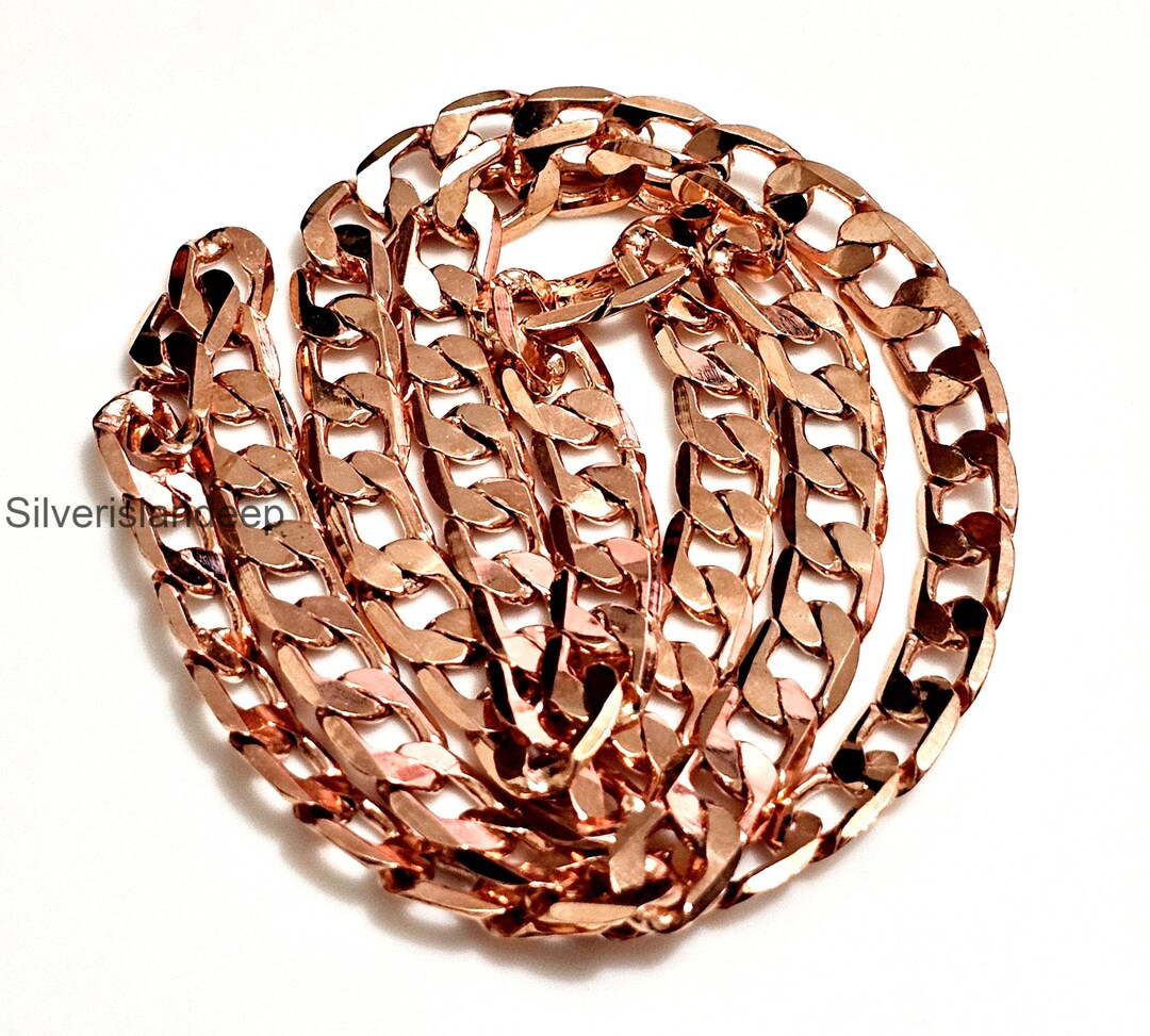 100 & Pure Pure Copper Chain Necklace, Pure Copper Wheat Chain, Solid ...