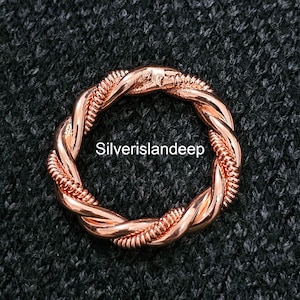 Handmade Pure Copper Tensor Ring: Twisted Boho Band, Christmas ...