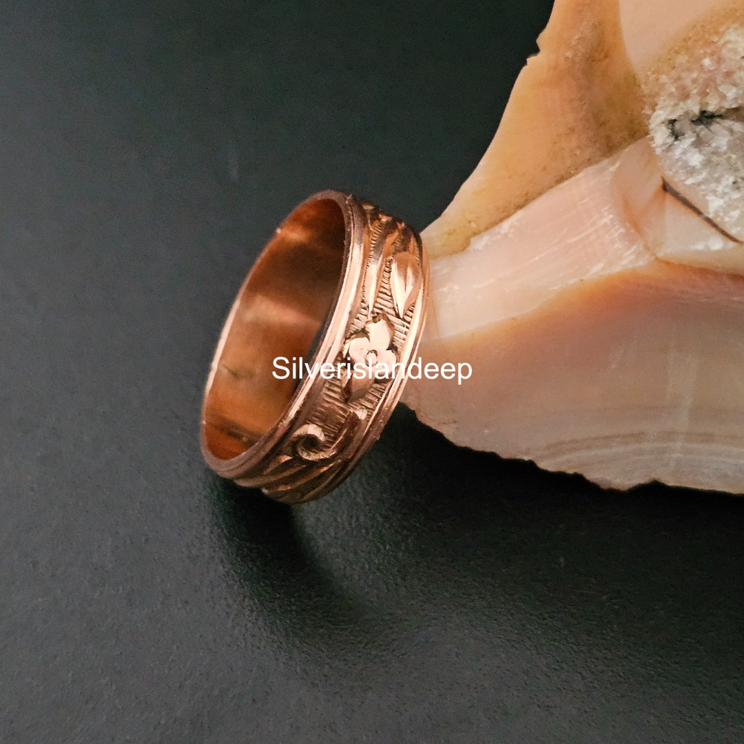 Copper Ring , Solid Pure Copper Band Ring, Pure Copper Ring , Handmade ...