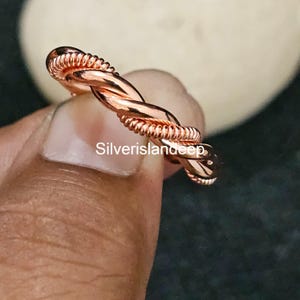 Handmade Pure Copper Tensor Ring: Twisted Boho Band, Christmas ...