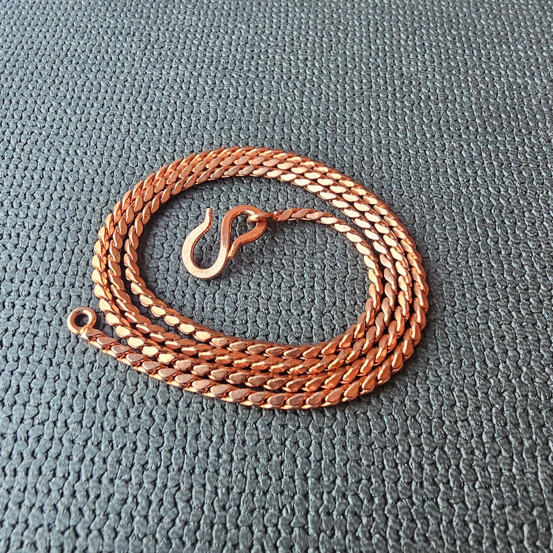 100 % Pure Copper Chain Necklace Pure Copper Wheat Chain Jewelry Chain ...