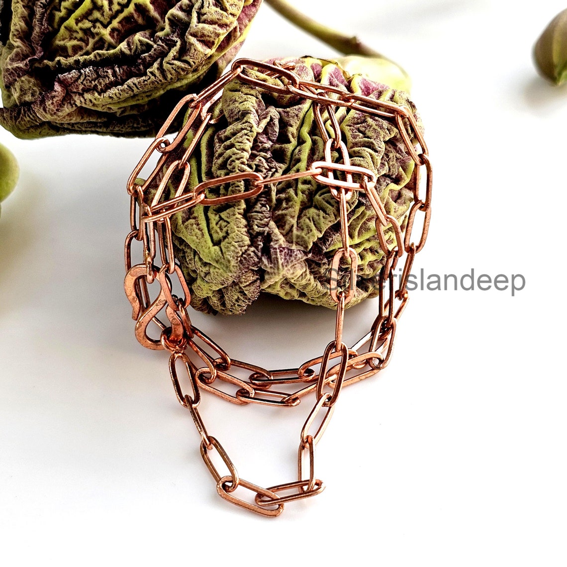 Solid Pure Copper Chain Necklace,perfect Layering Link Necklace ...