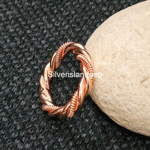 Handmade Pure Copper Tensor Ring: Twisted Boho Band, Christmas Minimalist Jewelry Gifts - Etsy