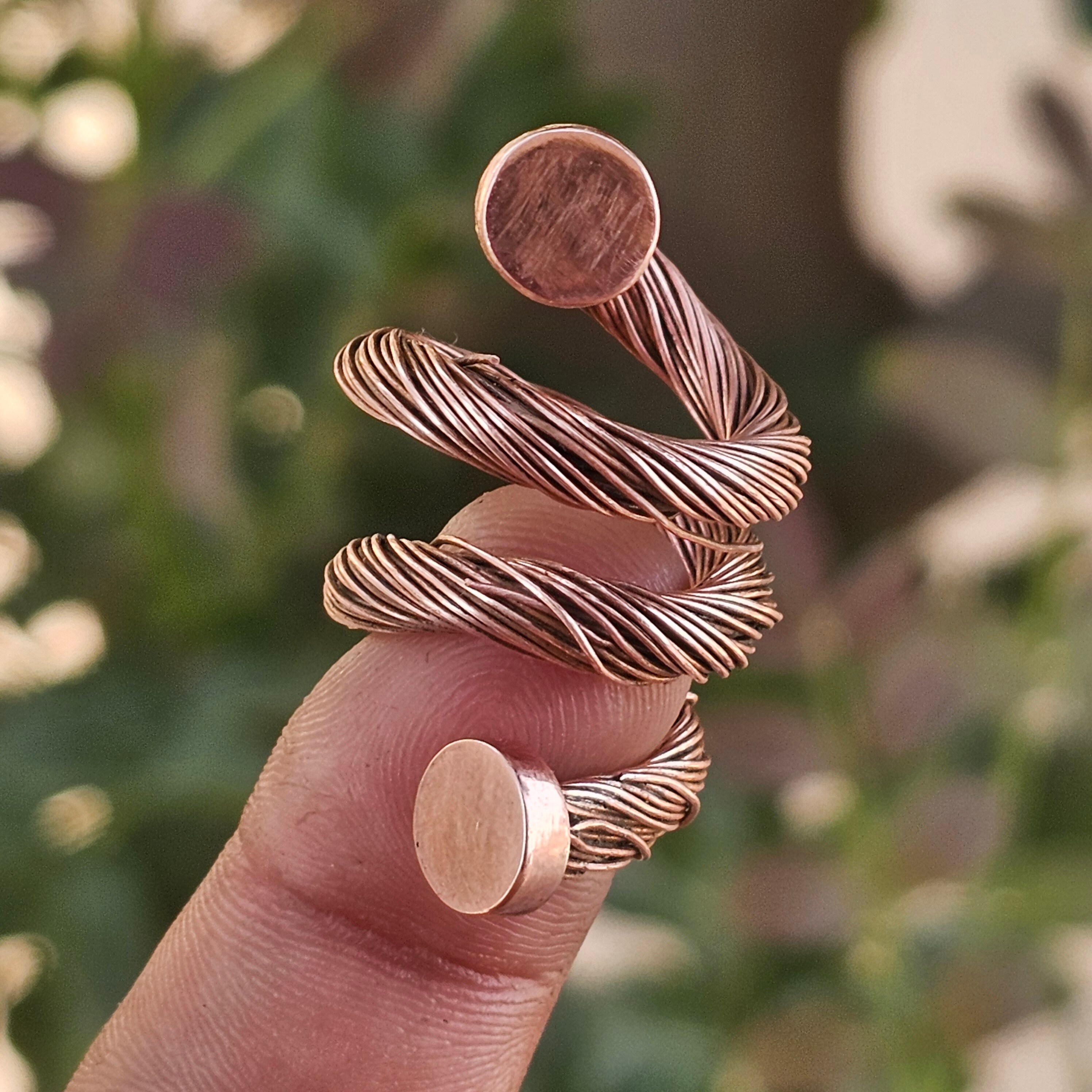 100% Pure Copper Bendable Hair Tie Full Flexible Handmade Jewelry ...