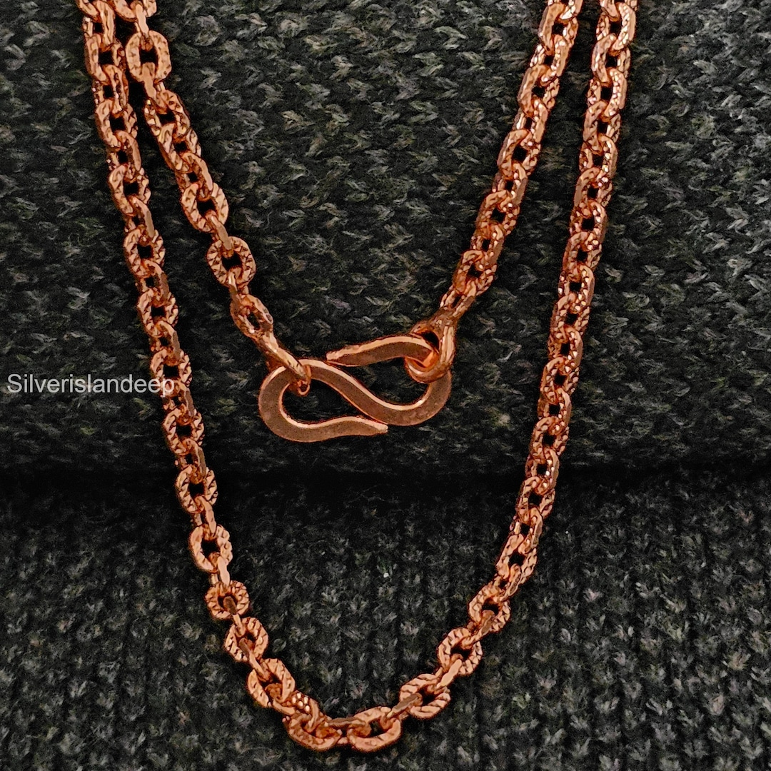 Pure Copper Chain Necklace, Pure Copper Cable Chain, Solid Copper ...