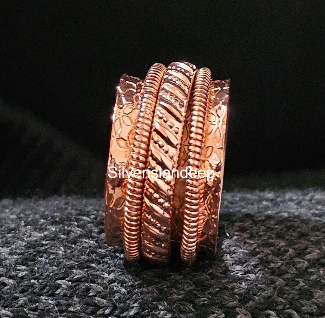 Pure Copper Ring, Solid Copper Ring, Meditation Ring, Wide Band Copper ...