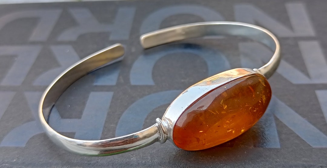 Amber Bangle, Beautiful Bangle, Gemstone Bangle, Dainty Bangle ...