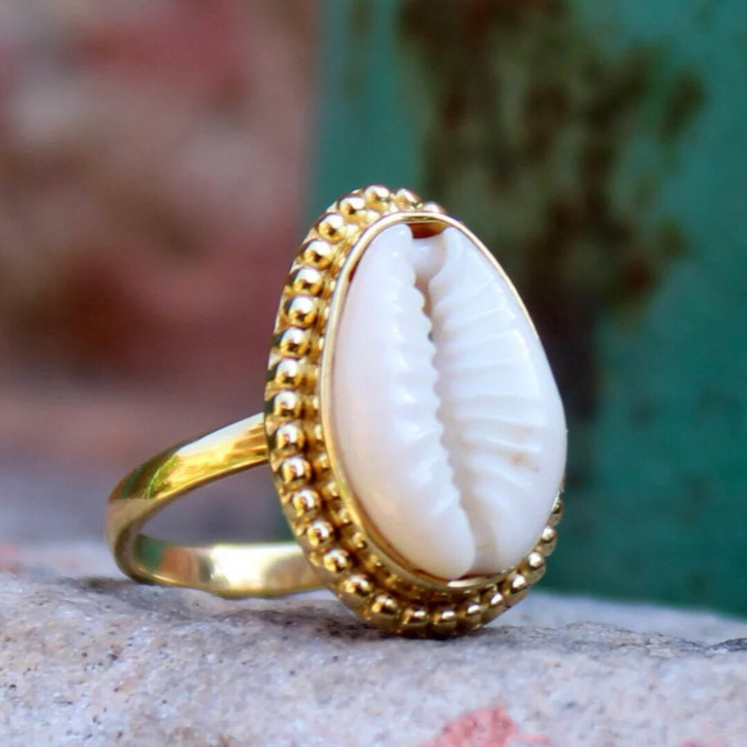 Kodi Shell Ring Sterling Silver Ring Handmade Ring Natural - Etsy