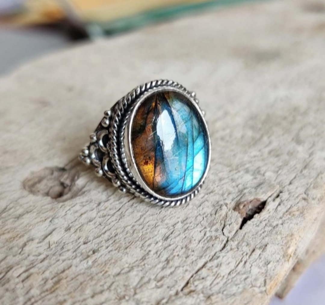Labradorite Ring, Women Ring, Statement Ring, 925 Silver Ring, Handmade ...