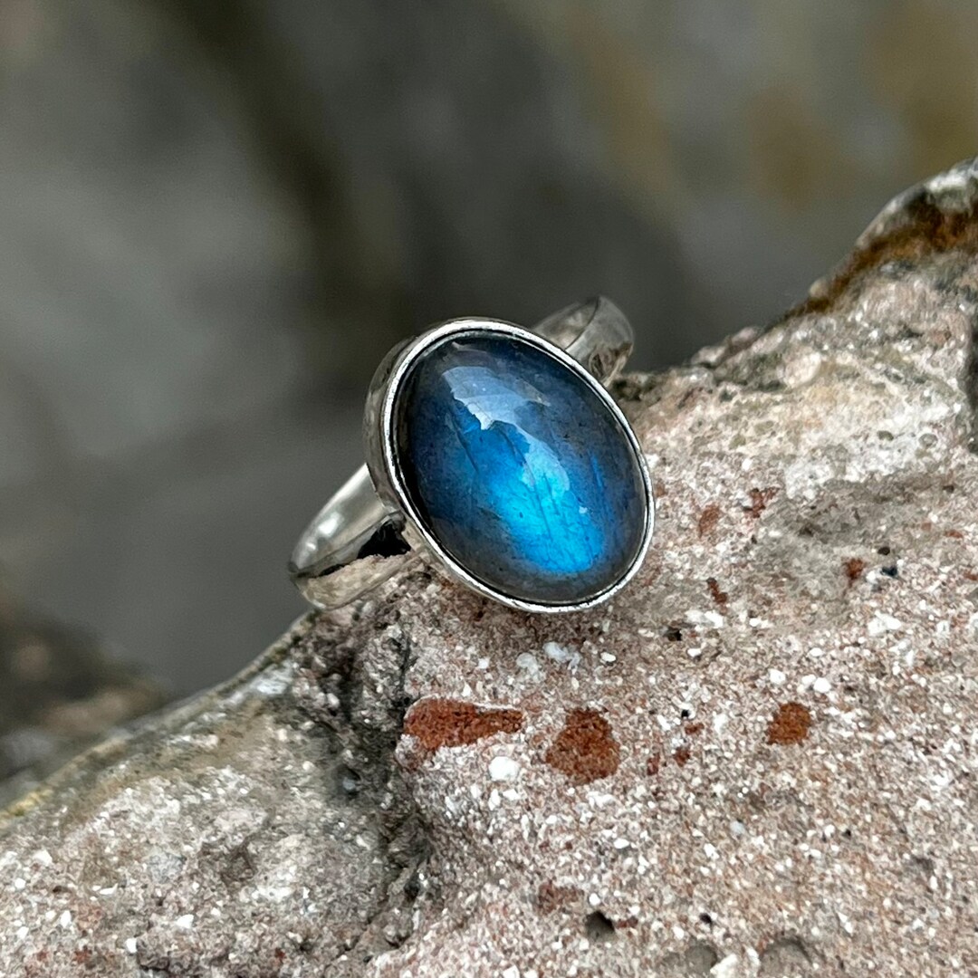 Labradorite Ring, Statement Ring, Sterling Silver Ring, Handmade Ring ...