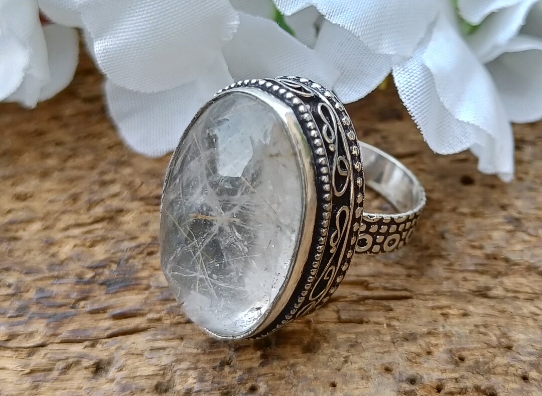 Golden Rutile Ring Handmade Ring Gemstone Ring 925 Silver - Etsy