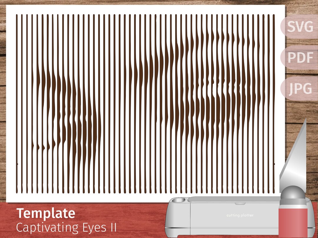 Papercut Template 'captivating Eyes II' | Decoration, Wall Art | PDF ...