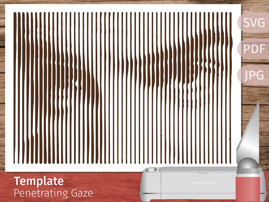 Papercut Template 'penetrating Gaze' | Decoration, Wall Art | PDF, JPEG ...