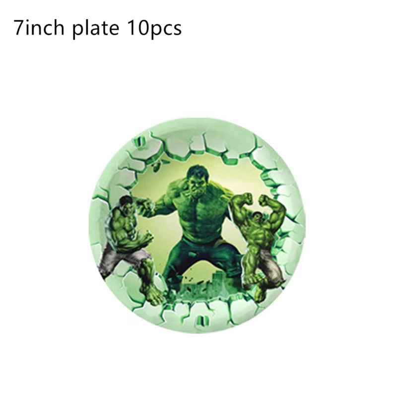 Super Hero Avengers Hulk Party Dinnerware Supplies Kids Birthday ...