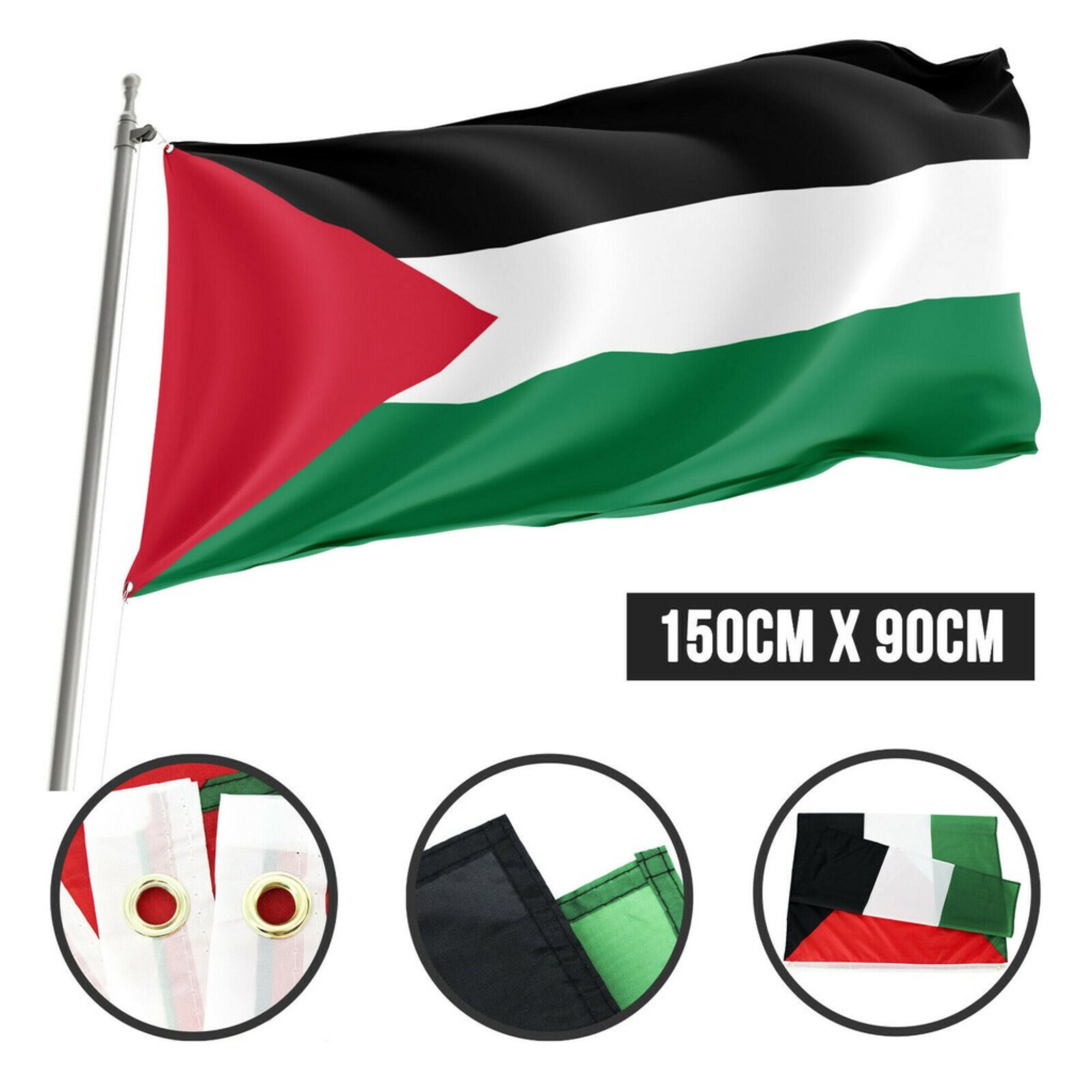 2 Pack Palestine National Flag Country Flag 5ft X 3ft PLE PS - Etsy