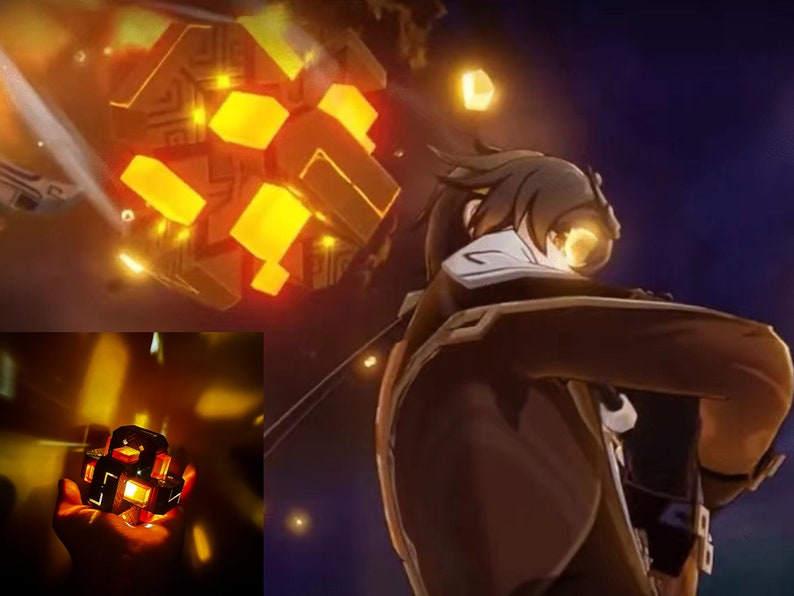 Zhongli Memory of Dust LED Light up Memory of Dust Genshin - Etsy