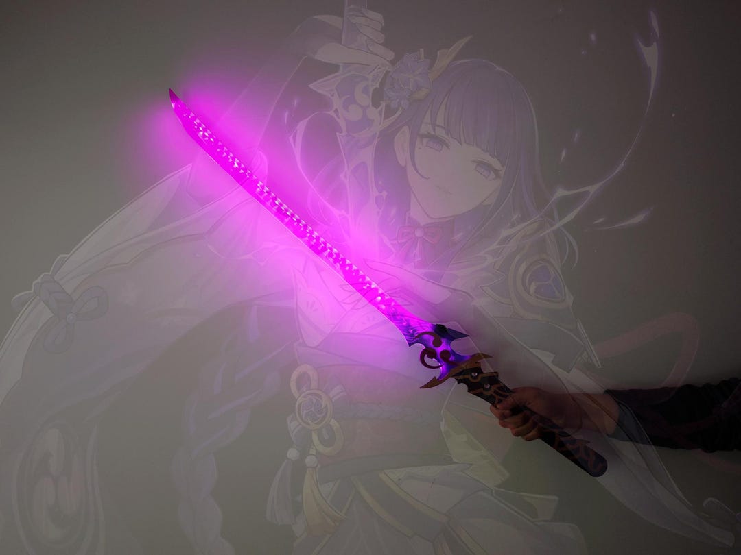 Raiden Shogun Weapon, Raiden Shogun LED Light-up Katana, Inspired by ...