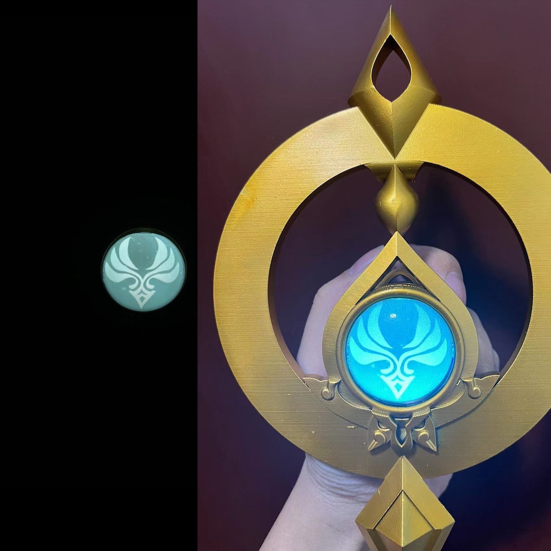 Scaramouche Vision, LED Genshin Impact Vision, Glowing Anemo Vision ...