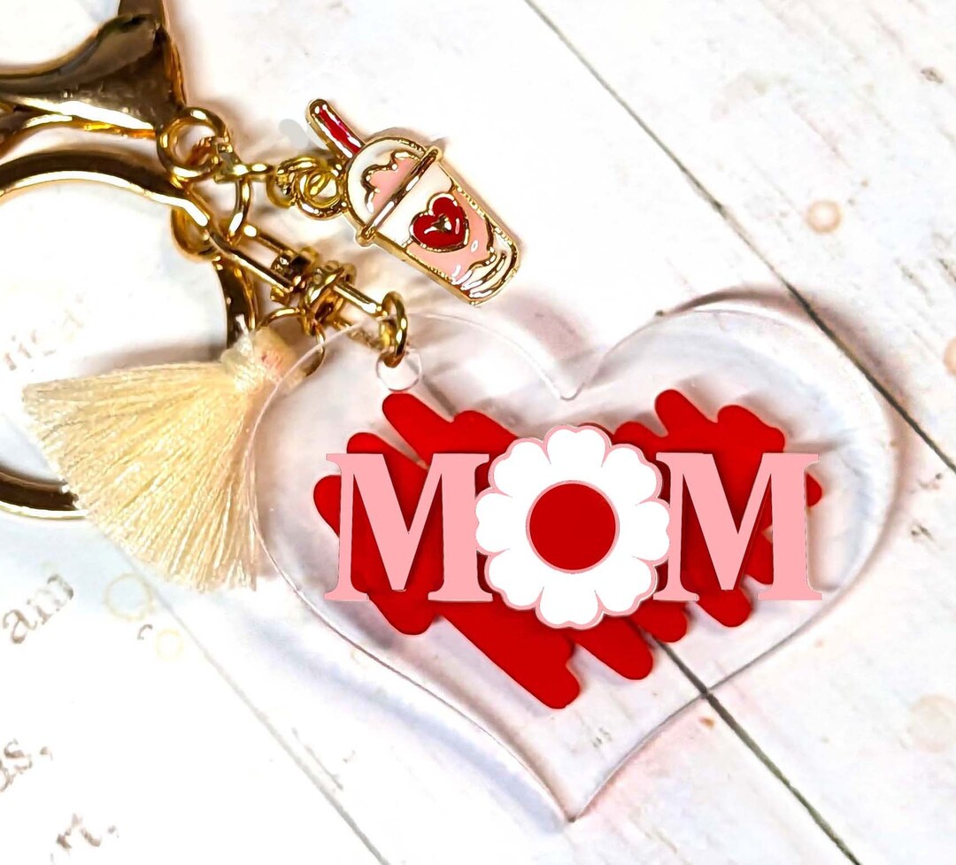 Mom Keychain/bag Charm With Elegant Box, Mother's Day, Mom's Gift, Love ...