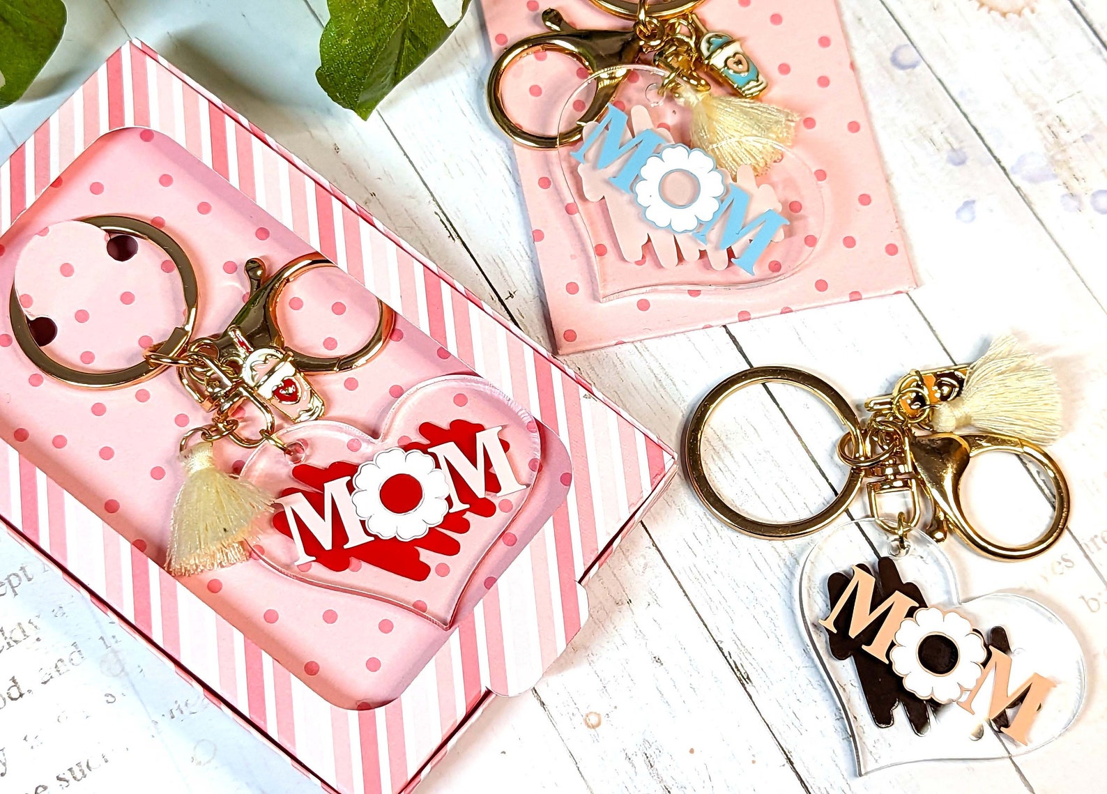 Mom Keychain/bag Charm With Elegant Box, Mother's Day, Mom's Gift, Love ...