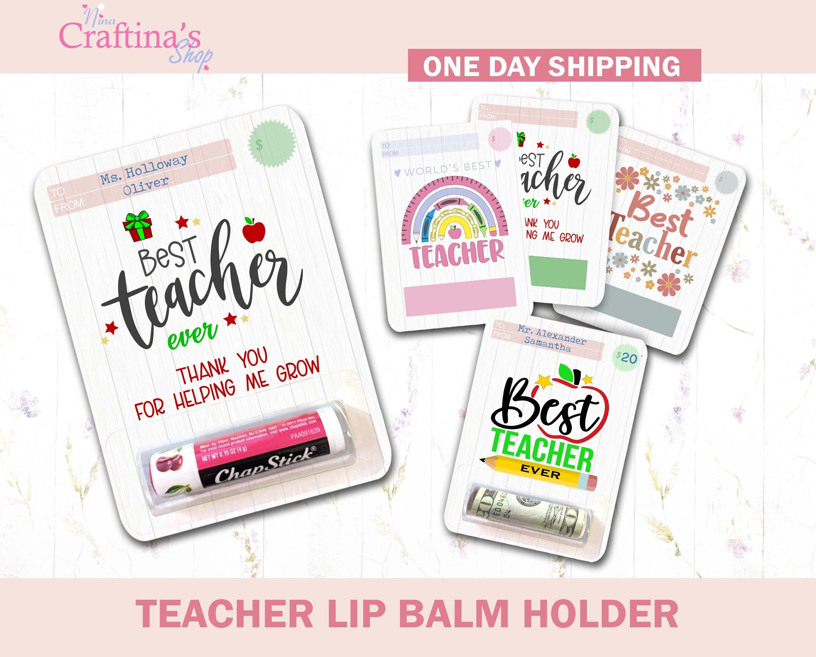 Teacher Lip Balm Holder | Teacher Gift | Teacher Appreciation | Money ...