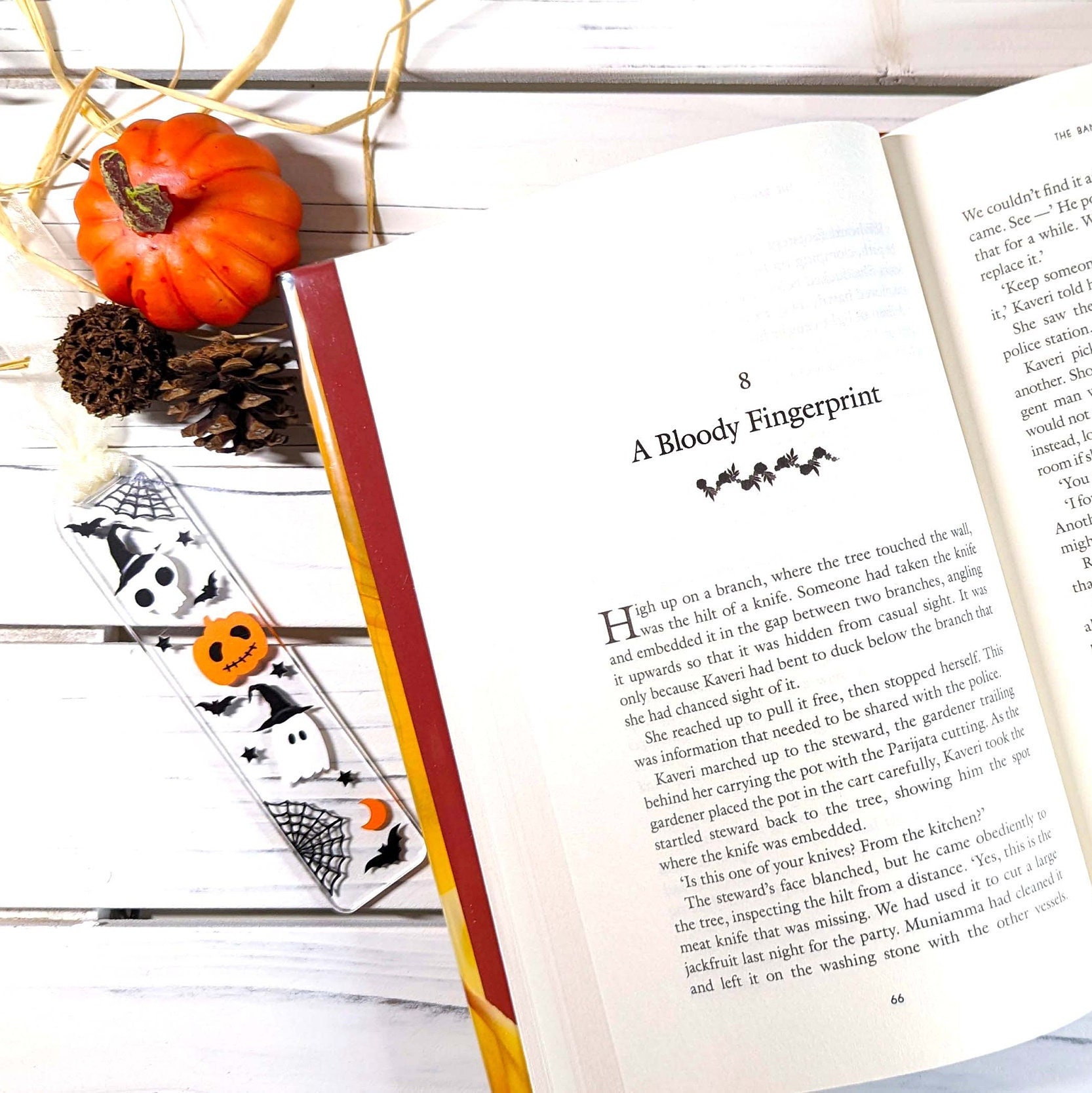 SPOOKY Bookmark Acrylic Organza Ribbon 3mm Thick - Etsy