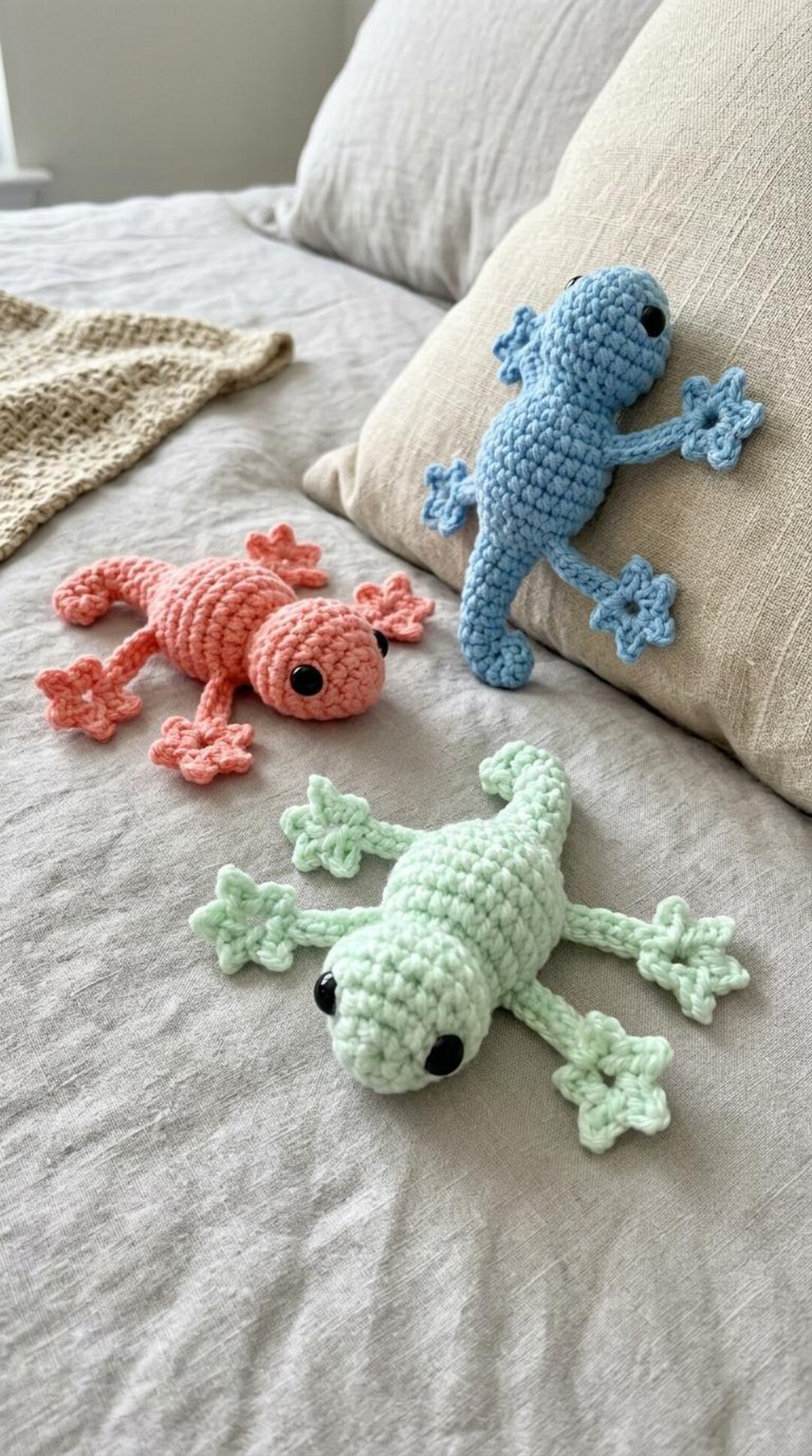 Amigurumi Gecko Crochet Pattern PDF, Cute Lizard Plush Toy, Animal ...