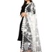 Women's White Embroidered Net Stole/ Dupatta, Bridal Fabric, Saree ...