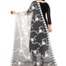 Women's White Embroidered Net Stole/ Dupatta, Bridal Fabric, Saree ...