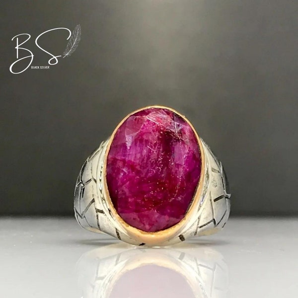 Raw Ruby Ring - Etsy