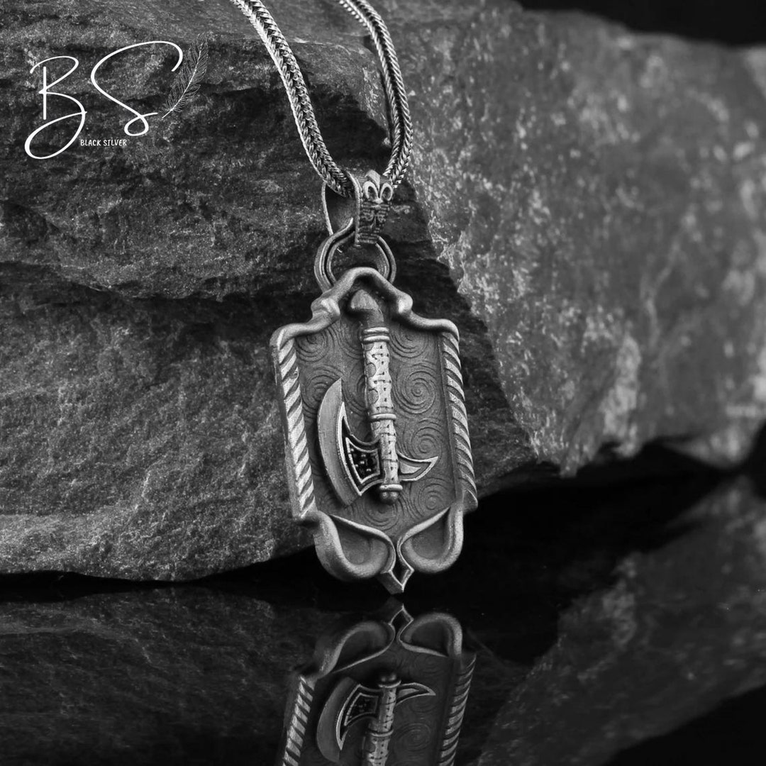 Silver Axe Man Necklace 925K Silver Man Accessory Axe Men - Etsy