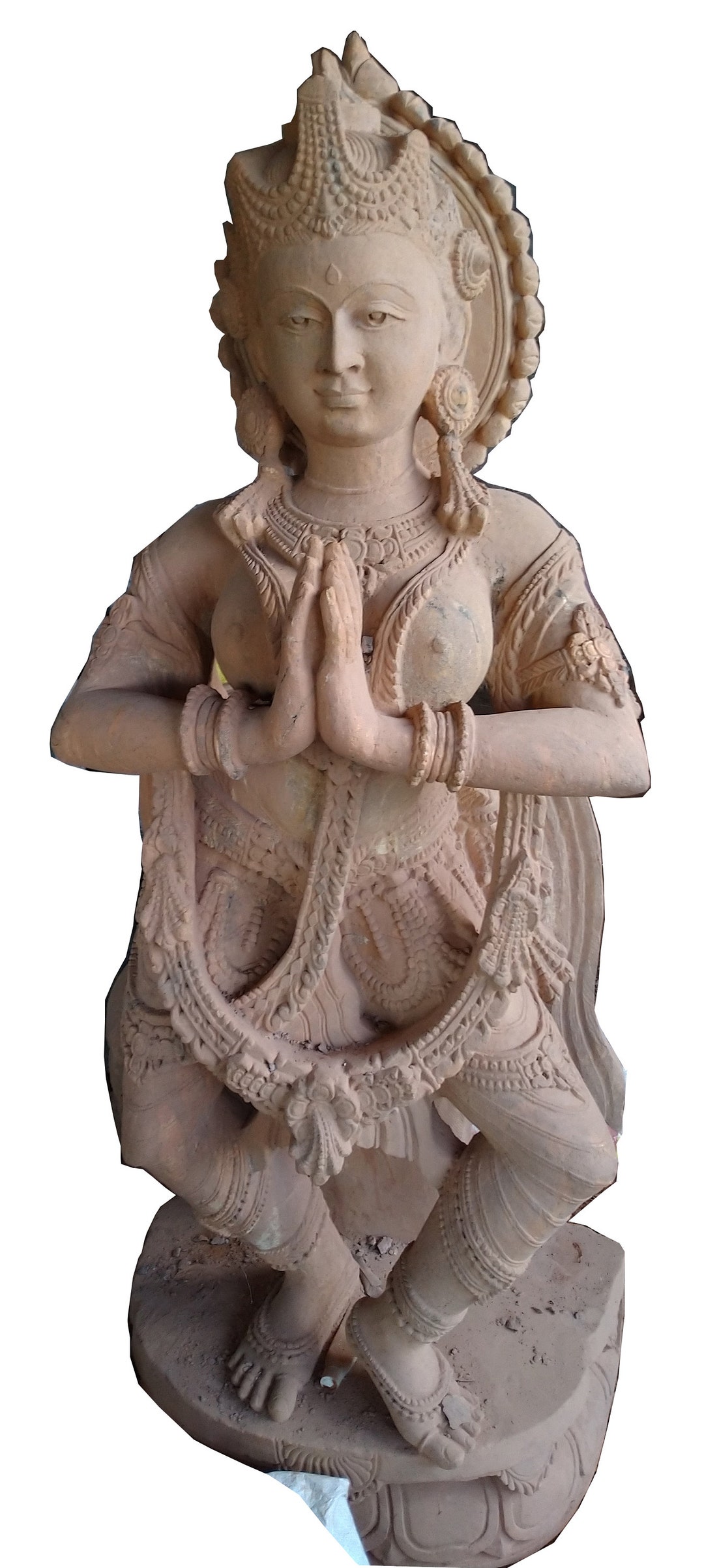 Sandstone Statue Welcome Lady- 5 Feet Height - Etsy