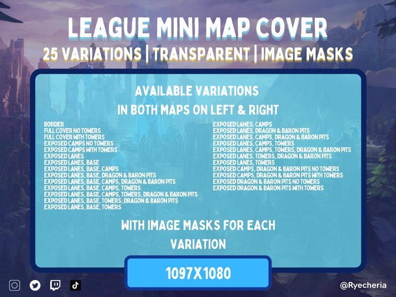 LEFT & RIGHT Map Cover for League of Legends. Perfect Protection From ...
