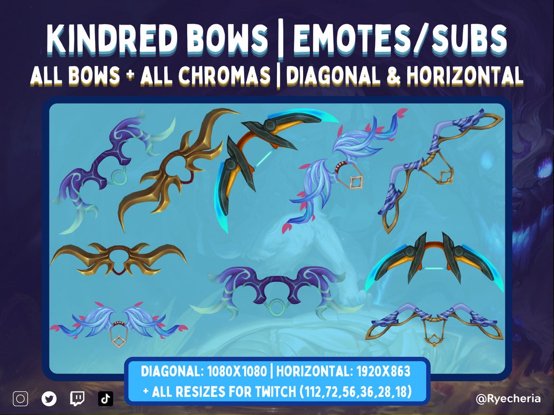 Kindred Bows Emotes/ Sub Badges for Streaming - Etsy