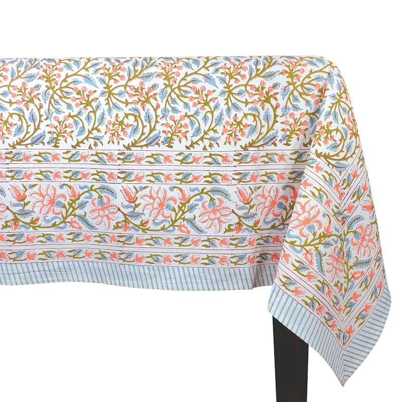 Block Print Tablecloth - Etsy