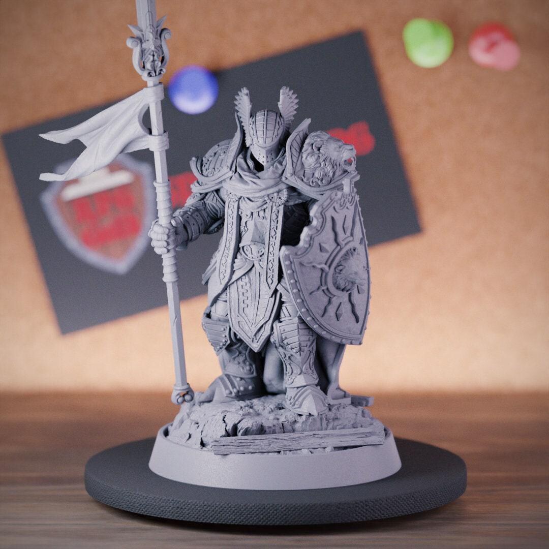 Heavy Armor Paladin Miniature | 28mm-38mm | Resin 3D Printed D&D ...